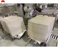 China Modern Wood Grain Corinthian Marble Column Cladding for Customized Villa Enhancements for sale