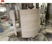 China Modern Wood Grain Corinthian Marble Column Cladding for Customized Villa Enhancements for sale
