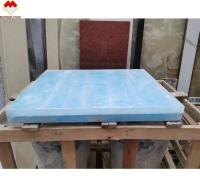 China Beautiful Backlit Blue Crystal Onyx Slab Perfect for Modern Home and Hotel Decoration for sale