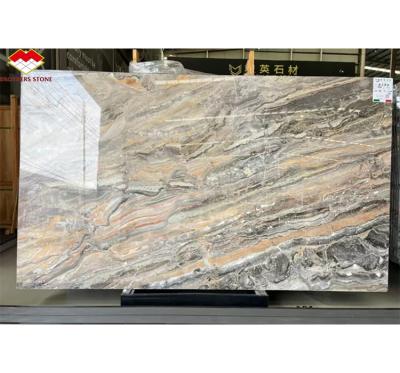 China Venice Brown Calcite Stone Ideal for Round Dining Table Set and Home Furniture for sale
