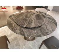 China Venice Brown Calcite Stone Ideal for Round Dining Table Set and Home Furniture for sale