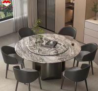 China Venice Brown Calcite Stone Ideal for Round Dining Table Set and Home Furniture for sale