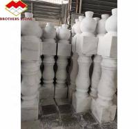 China Modern White Natural Stone Square Pillar Polished Column for House for sale