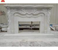 China Modern Design White Marble Fireplace Surround for Wall Mounted Installation for sale