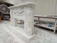 China Modern Design White Marble Fireplace Surround for Wall Mounted Installation for sale
