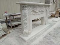 China Modern Design White Marble Fireplace Surround for Wall Mounted Installation for sale