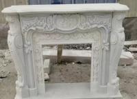 China Modern Design White Marble Fireplace Surround for Wall Mounted Installation for sale