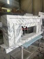 China Modern Design White Marble Fireplace Surround for Wall Mounted Installation for sale
