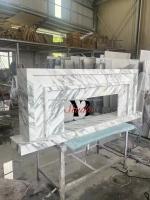 China Modern Design White Marble Fireplace Surround for Wall Mounted Installation for sale