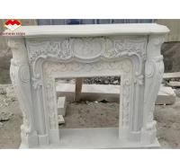China Customized European Style Fireplace Natural Marble for Modern Indoor Living Room for sale