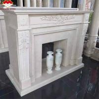 China Customized European Style Fireplace Natural Marble for Modern Indoor Living Room for sale