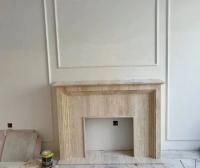 China Customized European Style Fireplace Natural Marble for Modern Indoor Living Room for sale