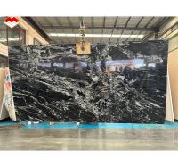 China Modern Cosmic Black Granite Polished for Interior Kitchen Counter Tops and Wall Panel for sale