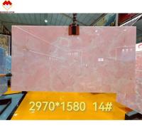 China Big Slab Onyx Marble Stunning White Pink Onyx Stone for Wall Panel and Table Top for sale