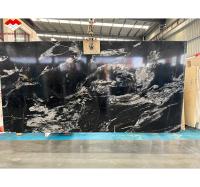 China Modern Cosmic Black Granite Polished for Interior Kitchen Counter Tops and Wall Panel for sale