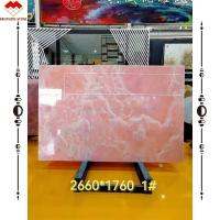 China Big Slab Onyx Marble Stunning White Pink Onyx Stone for Wall Panel and Table Top for sale
