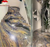 China Chinese Granite Luxury Kitchen Countertop with Polished Black Gold Stone for sale