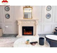 China Freestanding Modern Indoor Royal Botticino Marble Decor Cream Shanna Beige Marble for Fireplace Tabletop Surround for sale