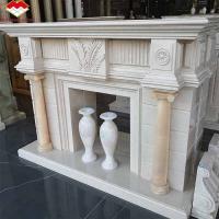 China Freestanding Modern Indoor Royal Botticino Marble Decor Cream Shanna Beige Marble for Fireplace Tabletop Surround for sale