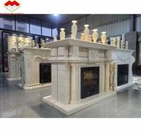 China Freestanding Modern Indoor Royal Botticino Marble Decor Cream Shanna Beige Marble for Fireplace Tabletop Surround for sale