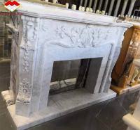 China Function Without Remote Control Carara White Table Top Fireplace Insert with Frame Shelf for sale