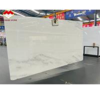 China Hotel Design Style Modern White Marble TV Wall Board Panel for Home Renovation Project for sale