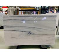 China Hotel Design Style Modern White Marble TV Wall Board Panel for Home Renovation Project for sale