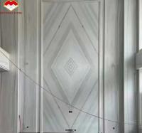 China Hotel Design Style Modern White Marble TV Wall Board Panel for Home Renovation Project for sale