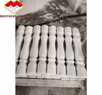 China Polished Surface Finished Handrail Column for Home Decorations in Guangxi White Marble for sale
