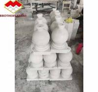 China Polished Surface Finished Handrail Column for Home Decorations in Guangxi White Marble for sale