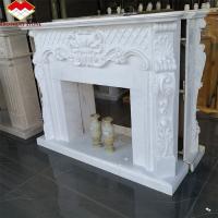 China White Greek Marble Natural Stone Statue Frame Art Fireplace for Prestigious Property for sale