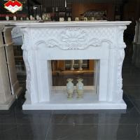 China White Greek Marble Natural Stone Statue Frame Art Fireplace for Prestigious Property for sale