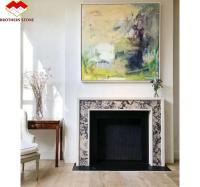 China Customized Marble Mantel Fireplace Without Remote Control Perfect for Living Room or Vilar for sale