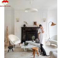 China Customized Marble Mantel Fireplace Without Remote Control Perfect for Living Room or Vilar for sale