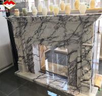 China Indoor Fragrant Snow Plum Fireplace Surround in Arched French Style Stone for York Homes for sale