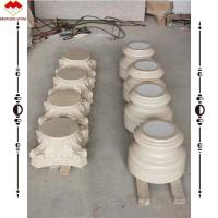 China Hand Carved Beige Marble Column Capital for Garden Roman Pillars Square Column for sale