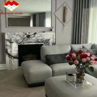 China Indoor Fragrant Snow Plum Fireplace Surround in Arched French Style Stone for York Homes for sale