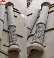 China American Style Granite Marble Covering Pillar Carving Hollow Round Column at Yunfu Sale for sale