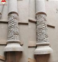 China American Style Granite Marble Covering Pillar Carving Hollow Round Column at Yunfu Sale for sale