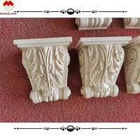 China Hotel Beige Cream Marble Roman Corinthian Capital Stone Column Bracket Carving Corbels for sale