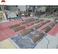 China Customized Modern Grey Marble Pillar Covering Design Style for Hollow Column Cladding for sale