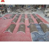 China Customized Modern Grey Marble Pillar Covering Design Style for Hollow Column Cladding for sale
