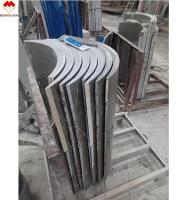 China Customized Modern Grey Marble Pillar Covering Design Style for Hollow Column Cladding for sale
