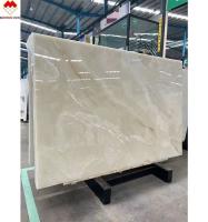 China Backlit Royal White Onyx Marble Slab for Customizable Table Countertop and Wall Panel for sale