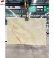 China Backlit Royal White Onyx Marble Slab for Customizable Table Countertop and Wall Panel for sale