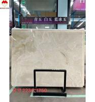 China Backlit Royal White Onyx Marble Slab for Customizable Table Countertop and Wall Panel for sale