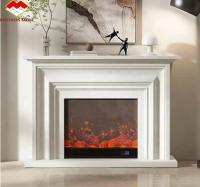 China Coal Fireplaces Modern Italian Style Marble Sofitel Fireplace Mantel for Indoor Decor for sale