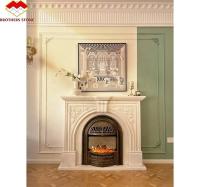 China Coal Fireplaces Modern Italian Style Marble Sofitel Fireplace Mantel for Indoor Decor for sale