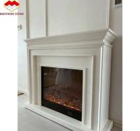 China Coal Fireplaces Modern Italian Style Marble Sofitel Fireplace Mantel for Indoor Decor for sale