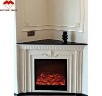 China Modern Italian Style Marble Fireplace Mantel Indoor Decorative Stone Fireplace in Granite for sale